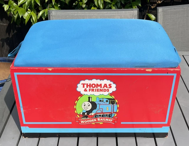 THOMAS THE TANK Engine Vintage Wooden Box Padded Seat & Train Set 🔥 £48 ...