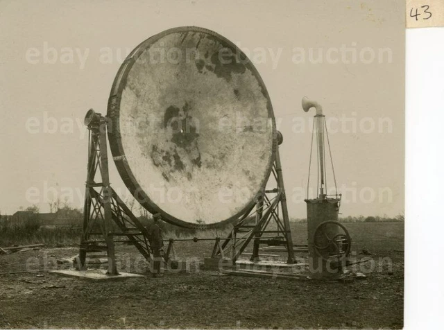 SOUND MIRROR AIRCRAFT detection equipment - Original wartime print ...