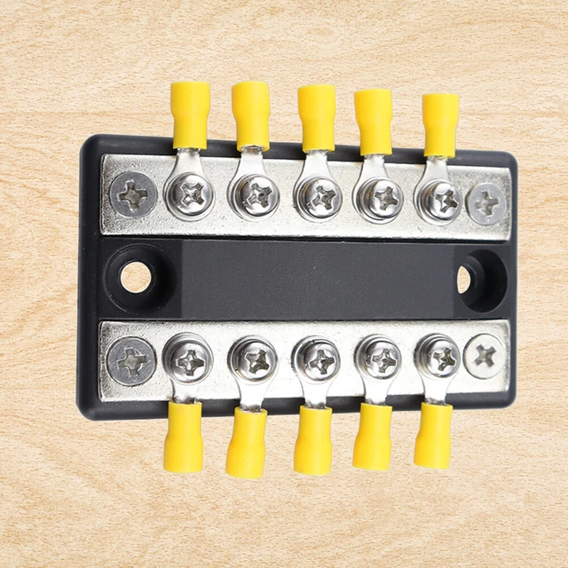 10-WAY 20-WAY BUSBAR Terminal Block 100A Busbar Power Case M4 for Auto ...