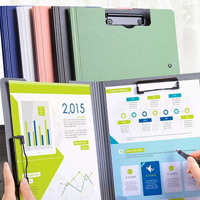 A4 FILE FOLDER Test Paper Storage Organizer Clipboard Writing Pad Memo ...