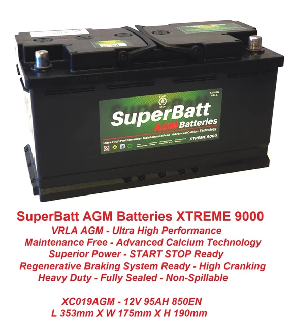 XC019AGM AGM 019 12V 95AH 850A Battery fits Mercedes Benz Sprinter 12V ...