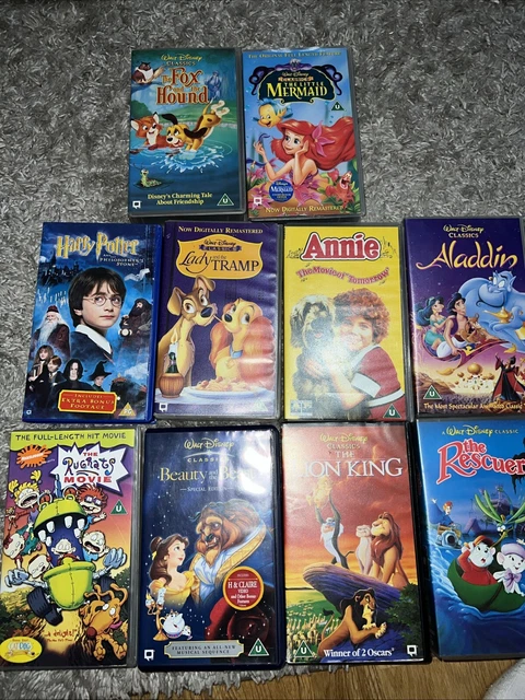 10 VHS INC Walt Disney VHS Tape Bundle Children’s Harry Potter Aladdin ...
