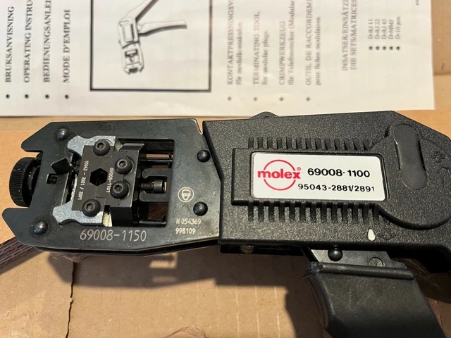MOLEX 69008-1100 HAND Crimp Tool £197.51 - PicClick UK