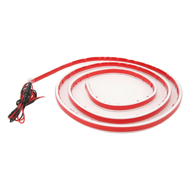 (RED)CAR HOOD LED Strip Lights 12V 10W Uniform Lighting Engine Hood ...