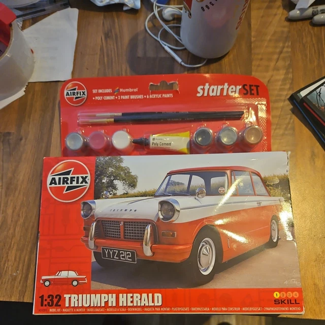 AIRFIX 1:32 SCALE Triumph Herald Car Starter Kit With Extras New ...