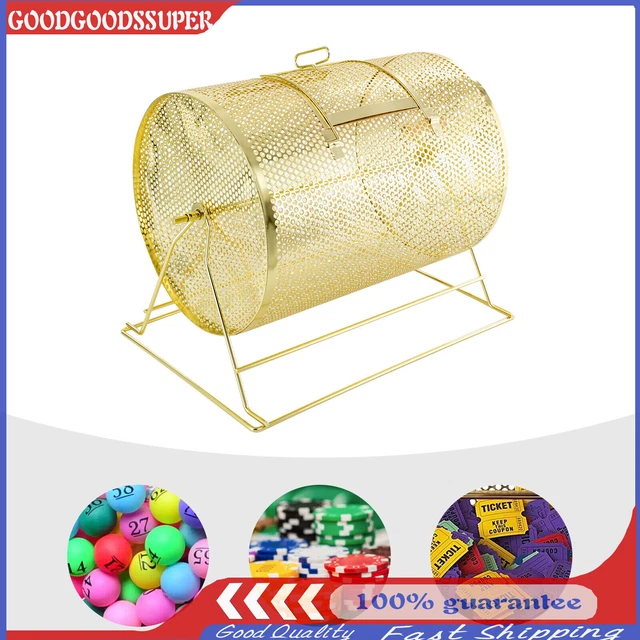 LARGE RAFFLE TICKET Drum Lottery Cage Holds 5000 Tickets/200-300 Ping ...