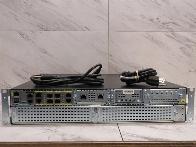 CISCO ISR4451-X/K9 4-PORT Gigabit Integrated Services Router W/ 2x PSU ...