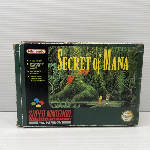 SECRET OF MANA PAL UKV (Box/Manual/Map/Insert) Super Nintendo SNES (NO ...