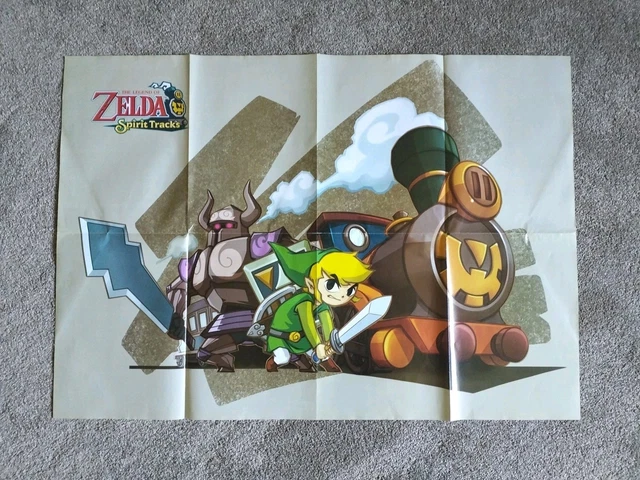 HUGE EDGE MAGAZINE Zelda Spirit Tracks Poster | VGC 2010 Nintendo DS ...
