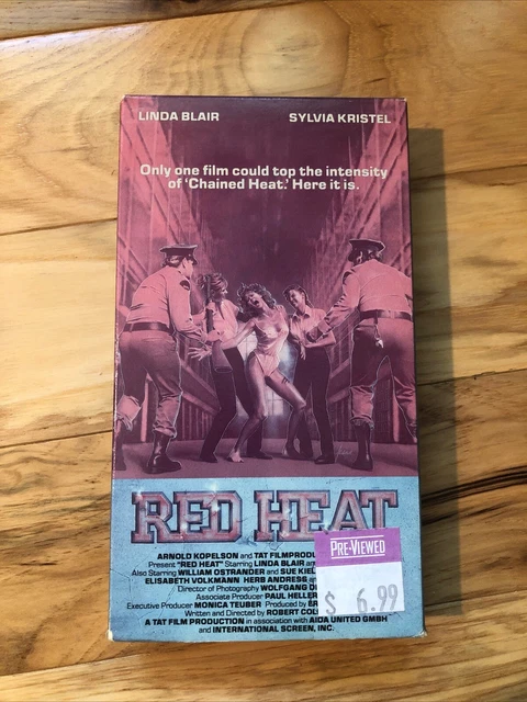 RED HEAT VHS Video Linda Blair Sylvia Kristel. Please Read Description ...