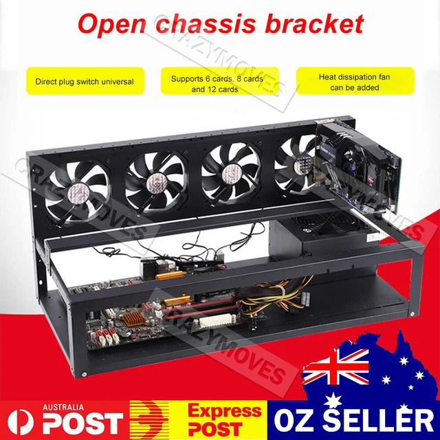 6 GPU RACK Mining Case Rack Motherboard Bracket Open Mining Rig Frame ...