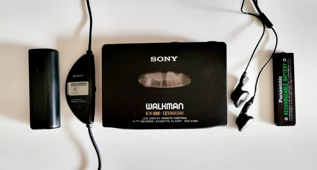 SUPER RARE SONY Walkman WM-EX80 Personal Cassette Player LCD Remote ...