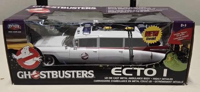 ERTL JOYRIDE GHOSTBUSTERS ECTO 1 with Slimer 1:21 Scale Diecast Movie ...