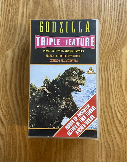 GODZILLA TRIPLE FEATURE VHS 2 VHS Tapes Toho Co 1992 PolyGram Video £24 ...