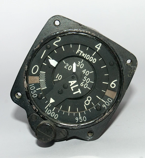 STANDBY ALTIMETER CABIN Combined 6A/5401 EE Lightning Gauge RAF Vintage ...