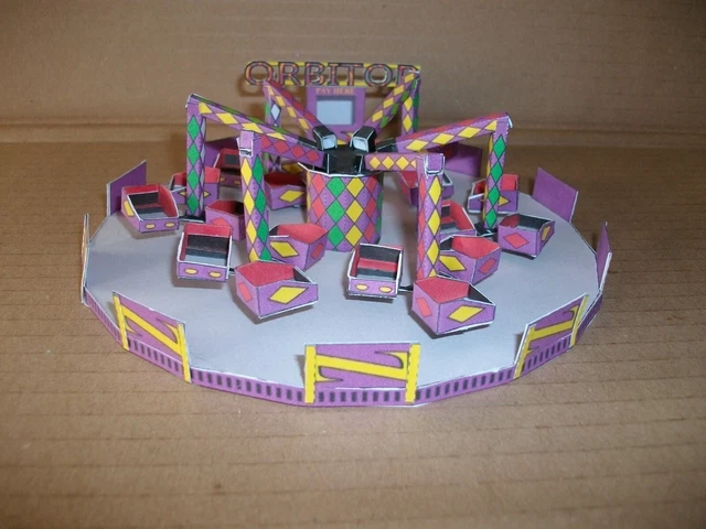 FUN FAIR CARD Model 00 Scale Orbitor,Fairground Model,Card Kit,Gift,00 ...