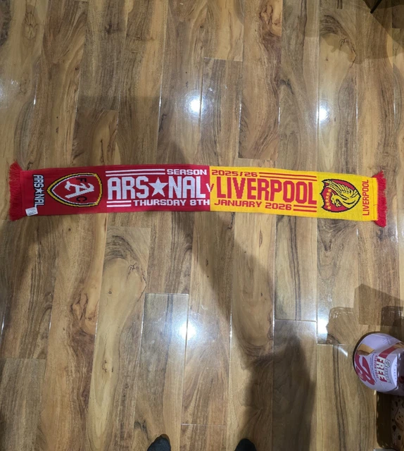 ARSENAL VS LIVERPOOL Matchday Scarf – Season 2025/26 – 8 January 2026 £ ...
