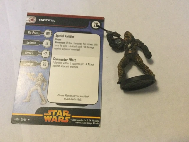 TARTFUL (WOOKIEE) STAR Wars Miniatures With Stat Card Wotc $19.00 ...