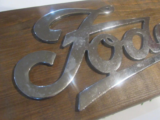 VINTAGE 1920'S FODEN Truck Radiator Script Metal Trim Emblem Rare Badge ...
