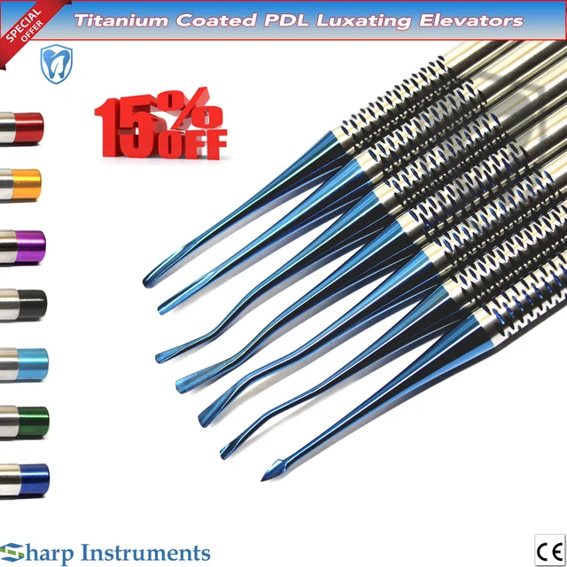 PERIODONTAL LIGAMENT PDL Elevators Set Oral Surgery Luxating Tooth ...