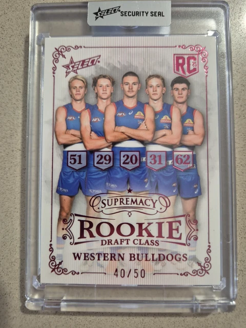 2025 SELECT AFL Supremacy Rookie Draft Class Western Bulldogs 40/50 ...
