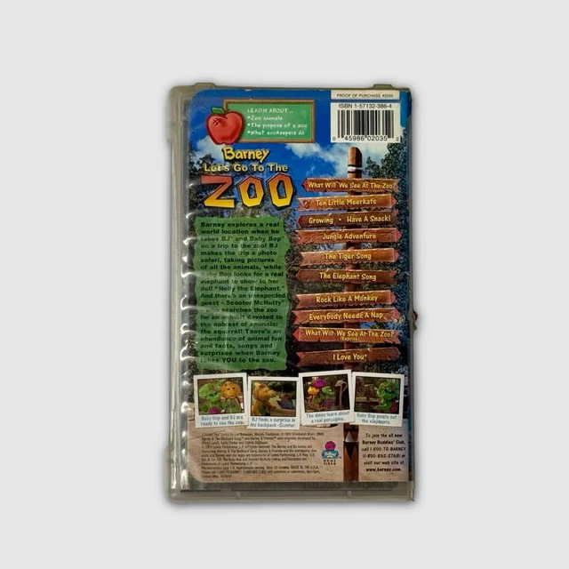BARNEY: LET'S GO to the Zoo VHS NTSC Full Screen 1999 Lyrick Jim Rowley ...