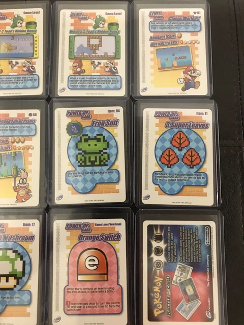 SUPER MARIO ADVANCE 4 e-Reader Cards 15 Card Lot Power-Up Level Demo ...