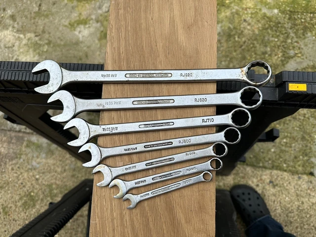 VINTAGE BRITOOL 7PC Whitworth Combination Spanner Set £16.01 - PicClick UK