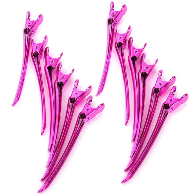 12X METAL SECTIONING Clips Curl Hair Styling Clamps Salon Hairdressing ...