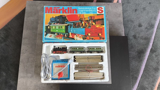 TRAIN HO MARKLIN 2920 Coffret Train Set Locomotive Vapeur + 2 Wagons Voyageurs EUR 78,00 ...