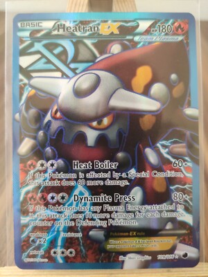HEATRAN EX 109/116 Plasma Freeze Team Full Art Ultra Rare Holo Pokemon ...