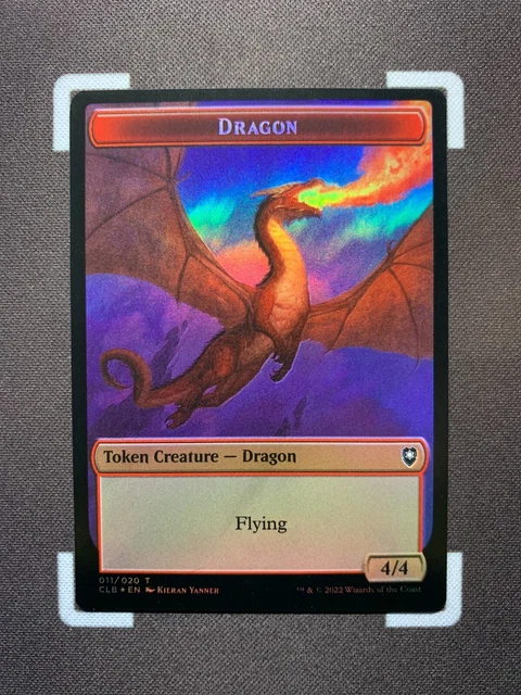 RED DRAGON TOKEN 4/4 FOIL - 011/020 - Commander Legends CLB MTG $3.50 ...