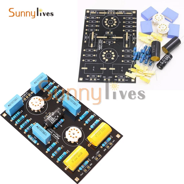 LOW DISTORTION CIRCUIT Tube Preamplifier Preamp + Power Board DIY Kit ...