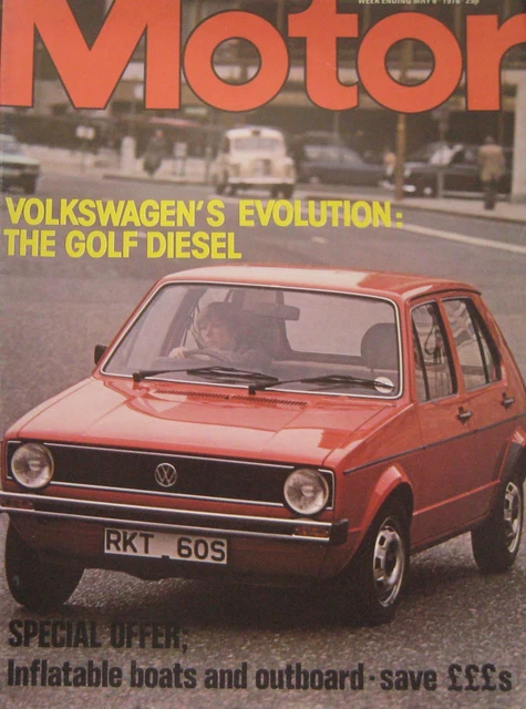 MOTOR MAGAZINE 6 May 1978 featuring Volkswagen Golf road test £5.99 ...
