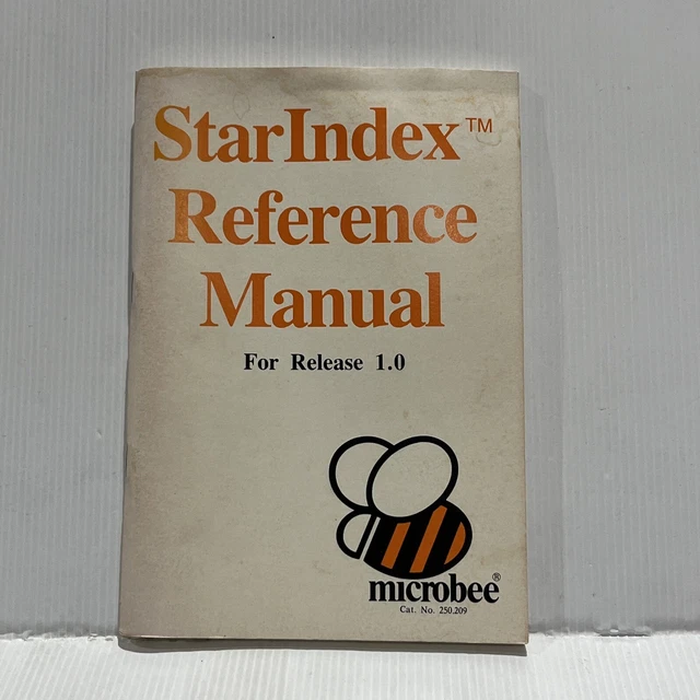 MICROBEE STARINDEX REFERENCE Booklet Manual Vintage Australian Release ...