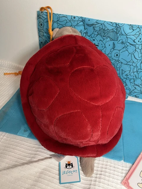 JELLYCAT TIMMY TURTLE Romantic Outfit with Valentines stickers and dust ...