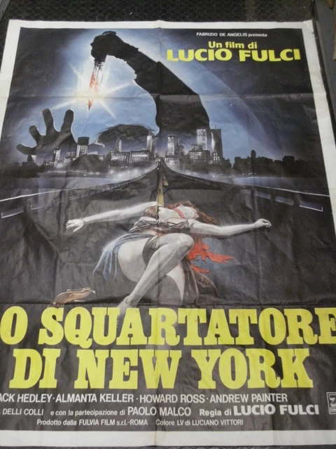 CINEMA HORROR POSTER Originale Lucio Fulci "Lo Squartatore Di New York" 140X100 EUR 39,00 ...