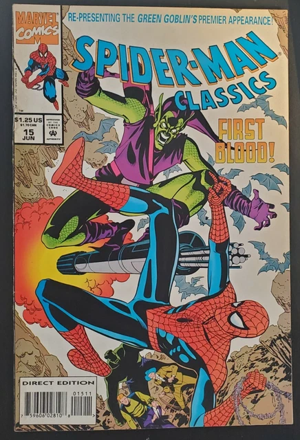 SPIDER-MAN CLASSICS #15 June 1994 Marvel Spiderman Variant Cover Comic ...