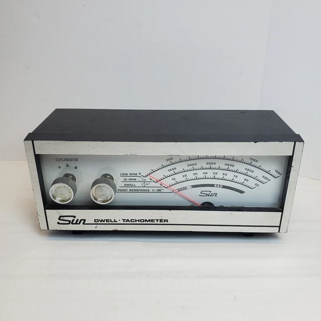 VINTAGE SUN DWELL Tachometer CP-7601 Tune-up Automotive Engine Tester ...