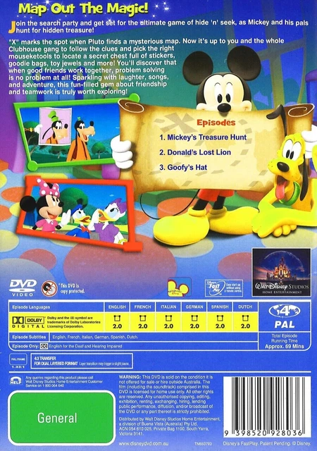 Mickey Mouse Clubhouse Mickeys Treasure Hunt Dvd Tv Series Disney Very Rare R4 877 Picclick Ca