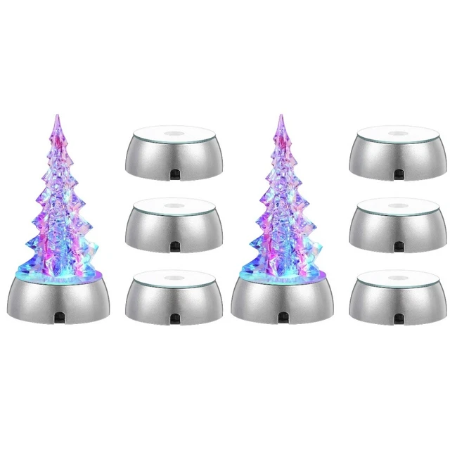 2 PCS LED Light Base Display Bases for Crystal Ball Lighted Stand ...