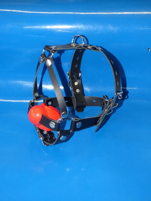Extreme Tongue Locked Silence Silicone Big Ball Gag Head Harness