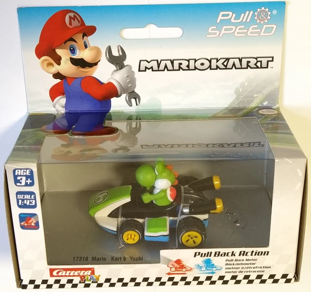 MARIO KART 8 Pull & Speed Yoshi Véhicule 1/43 Rétrocharge EUR 9,84 ...