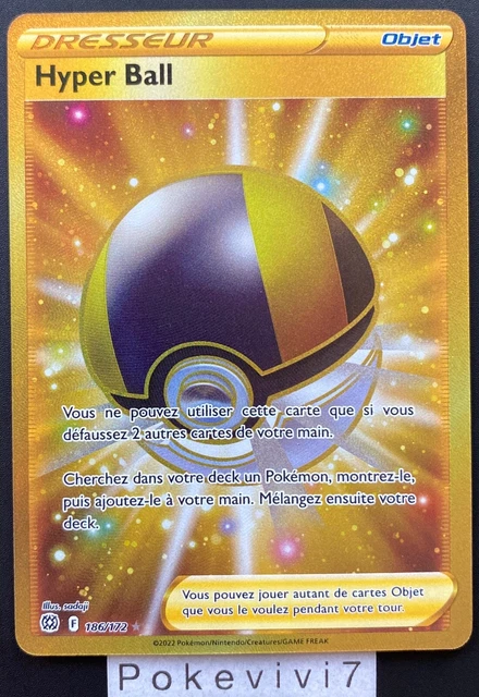CARTE POKEMON HYPER BALL 186/172 GOLD Secrète Epée et Bouclier 9 EB09 ...