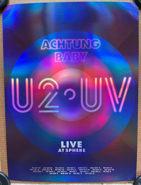 U2 THE SPHERE las vegas poster UV EUR 140,00 - PicClick FR
