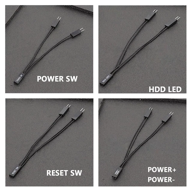 MOTHERBOARD POWER LED+PLED+RESET Cable 2Pin Switch Extension Male To ...