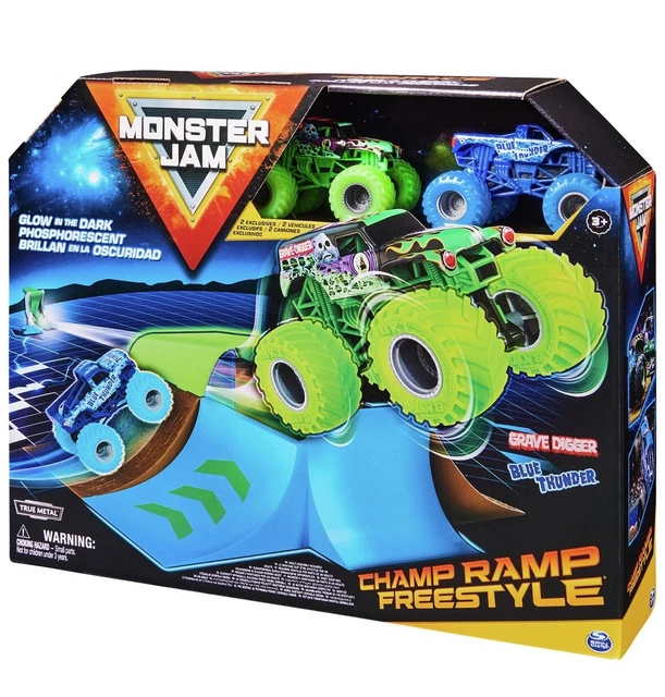 NEW OFFICIAL MONSTER Jam Champ Ramp Grave Digger Monster Truck 1:64 ...
