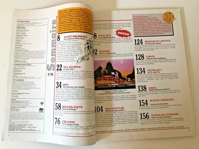 TILT MAGAZINE N° 96 Déc. 1991 Jeux Vidéo Micro Retro Gaming Bon état ...