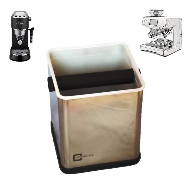 JOE FREX ABSCHLAGBEHÄLTER Edelstahl Abklopfkasten Knockbox für DeLonghi ...