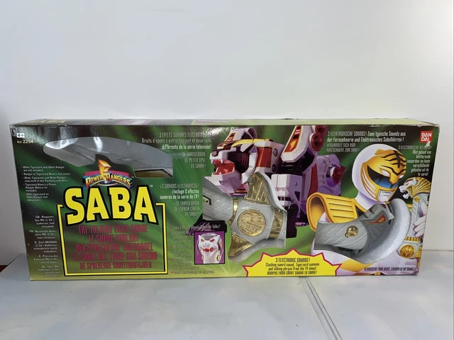 MIGHTY MORPHIN POWER rangers Saba The Talking Tiger Sabre White Ranger ...